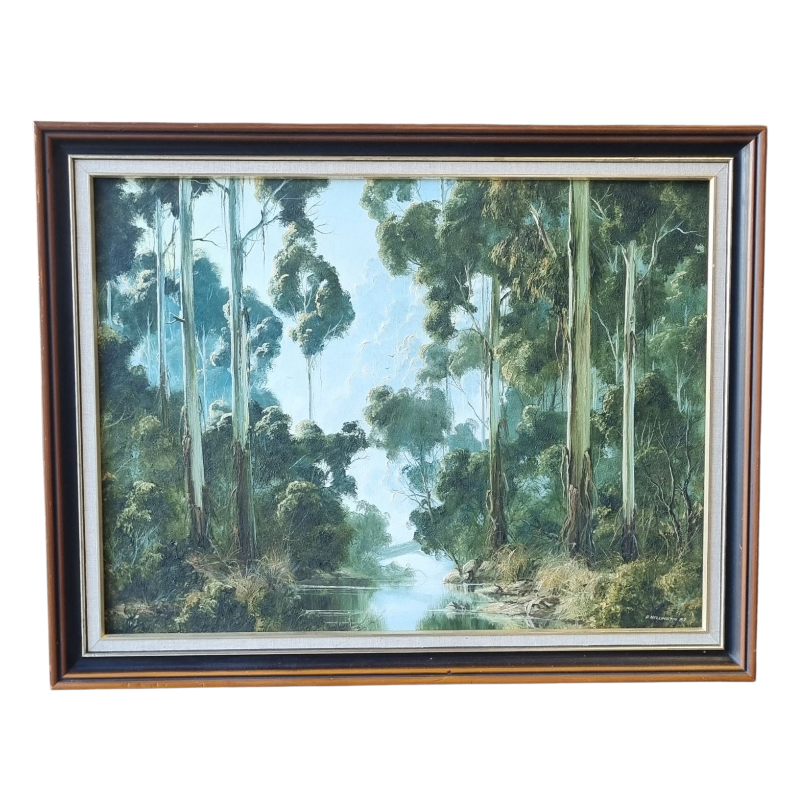 Vintage Oil Painting - Morning On The River, by Rob Wellington (1940 ...