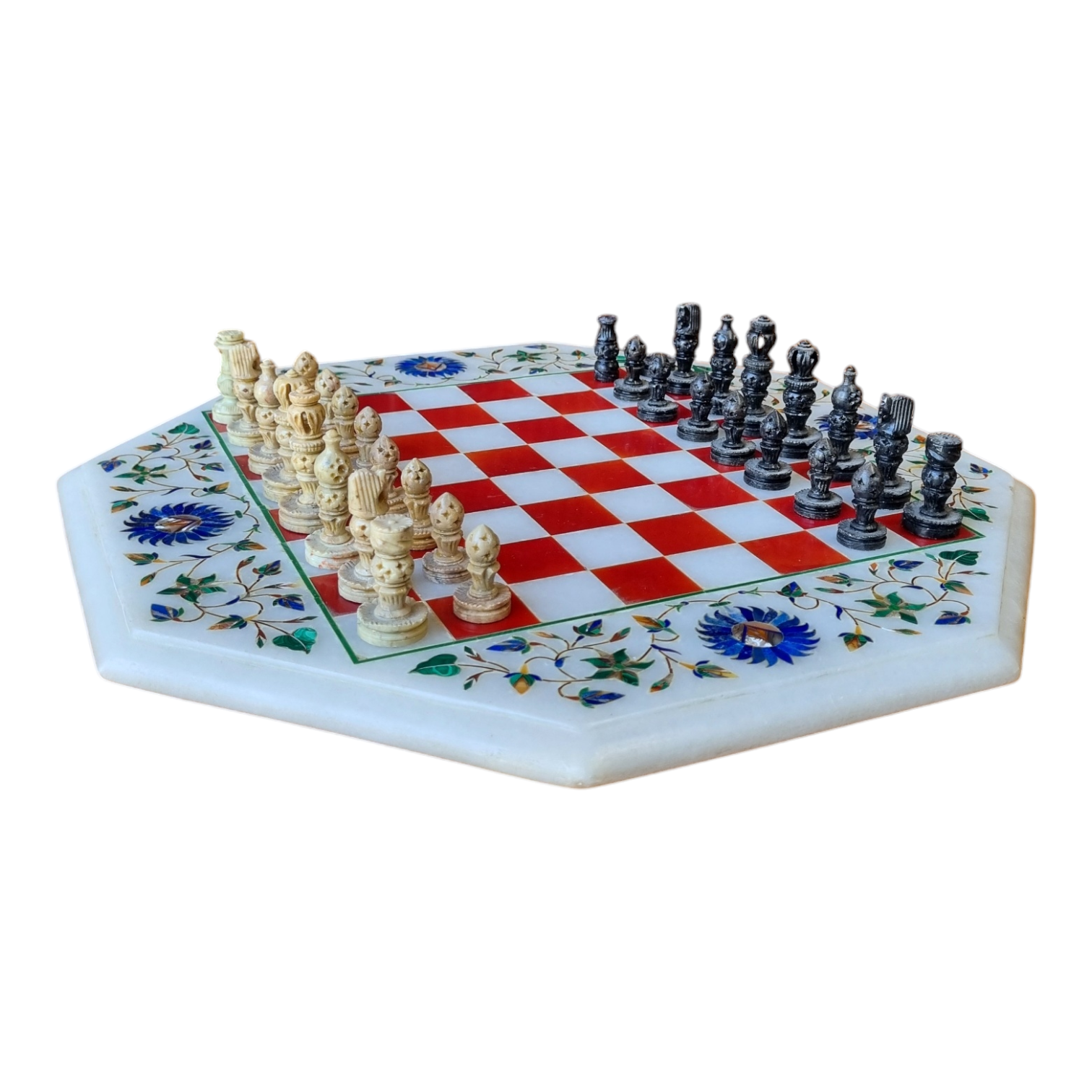 OCTAGONAL MARBLE CHESS SET – Vintage Upcycle